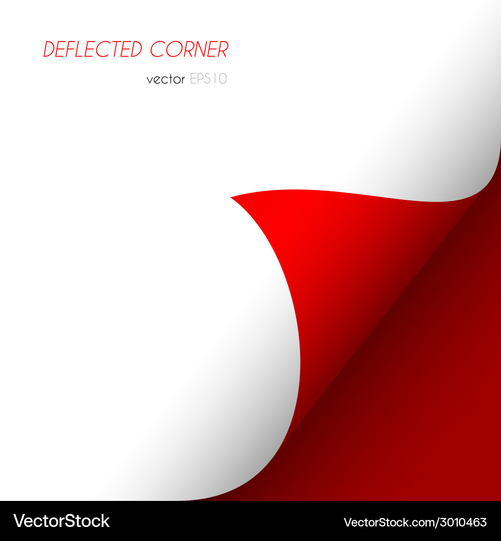 Deflected corner Royalty Free Vector Image - VectorStock