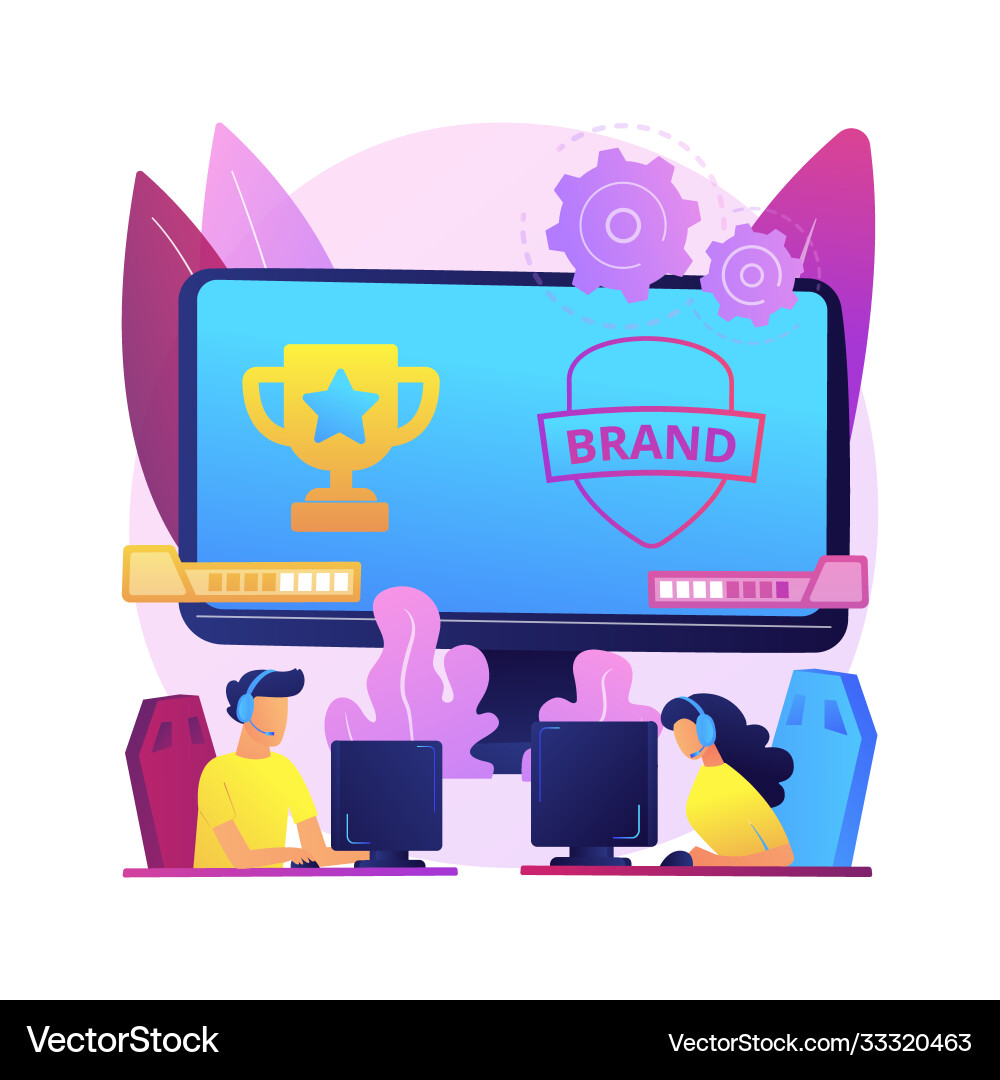 Esports collaboration abstract concept Royalty Free Vector