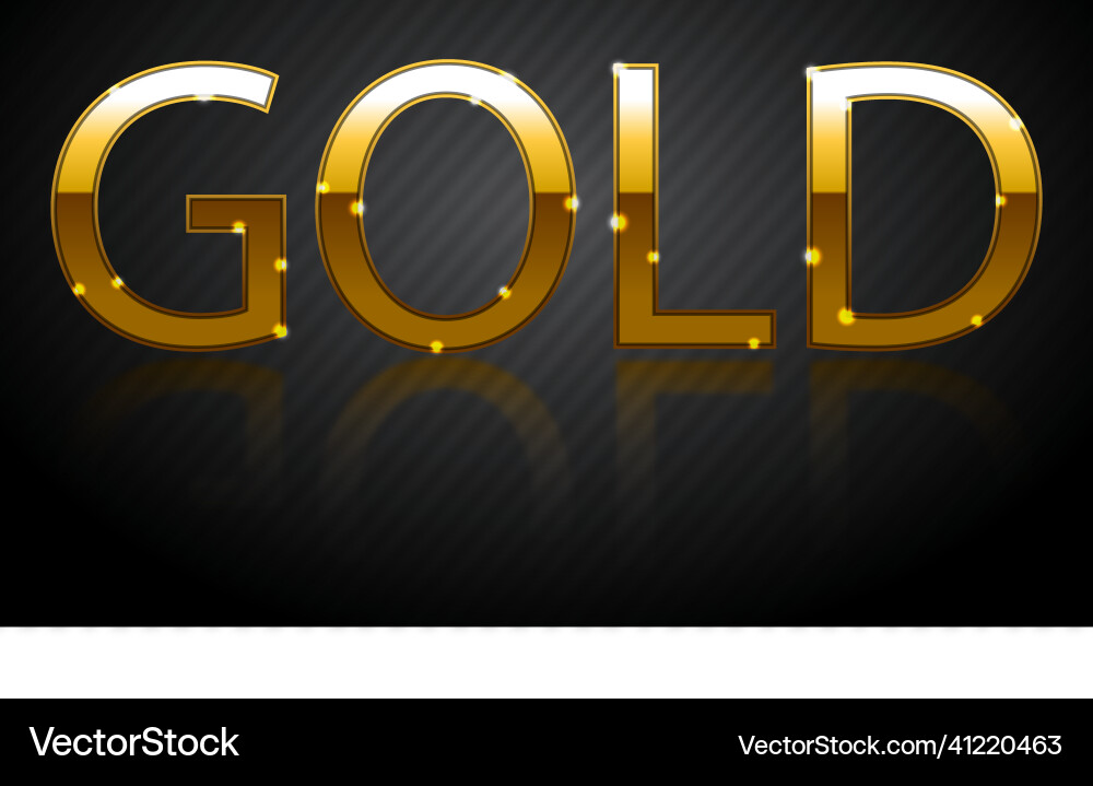 Golden text effect Royalty Free Vector Image - VectorStock