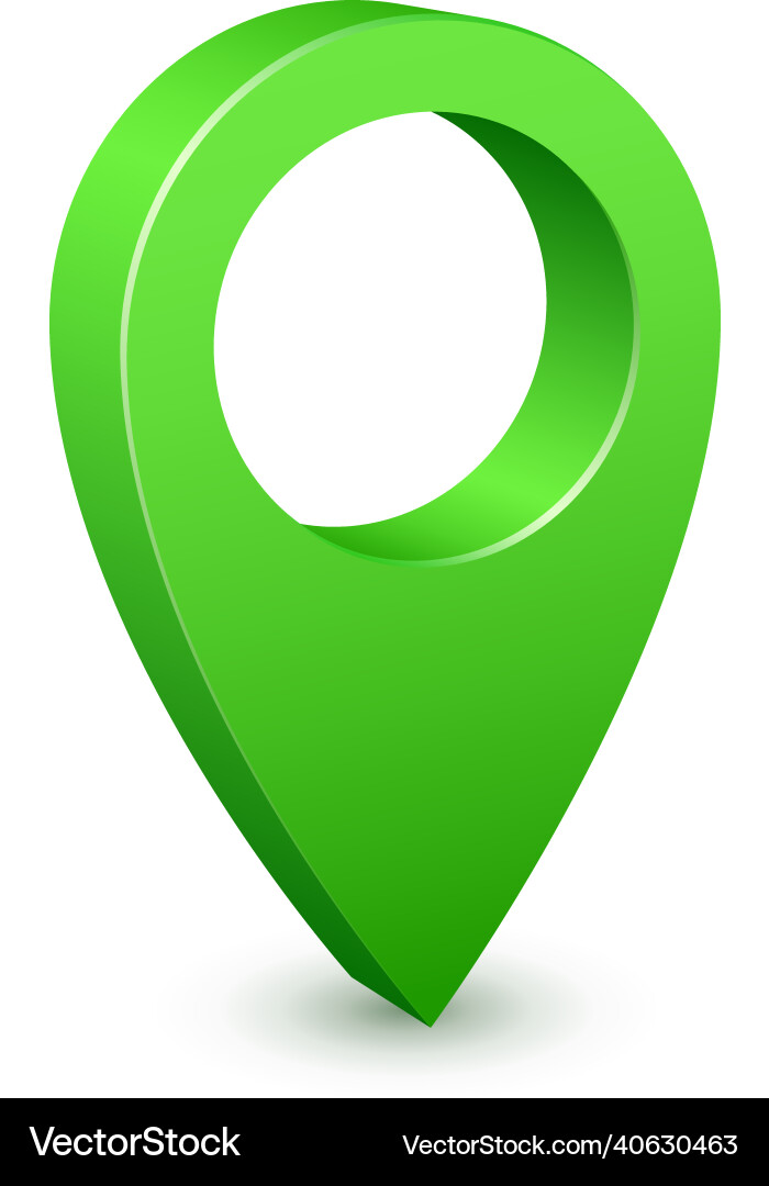 Green Geo Pin Icon - Map Marker Royalty Free Vector Image