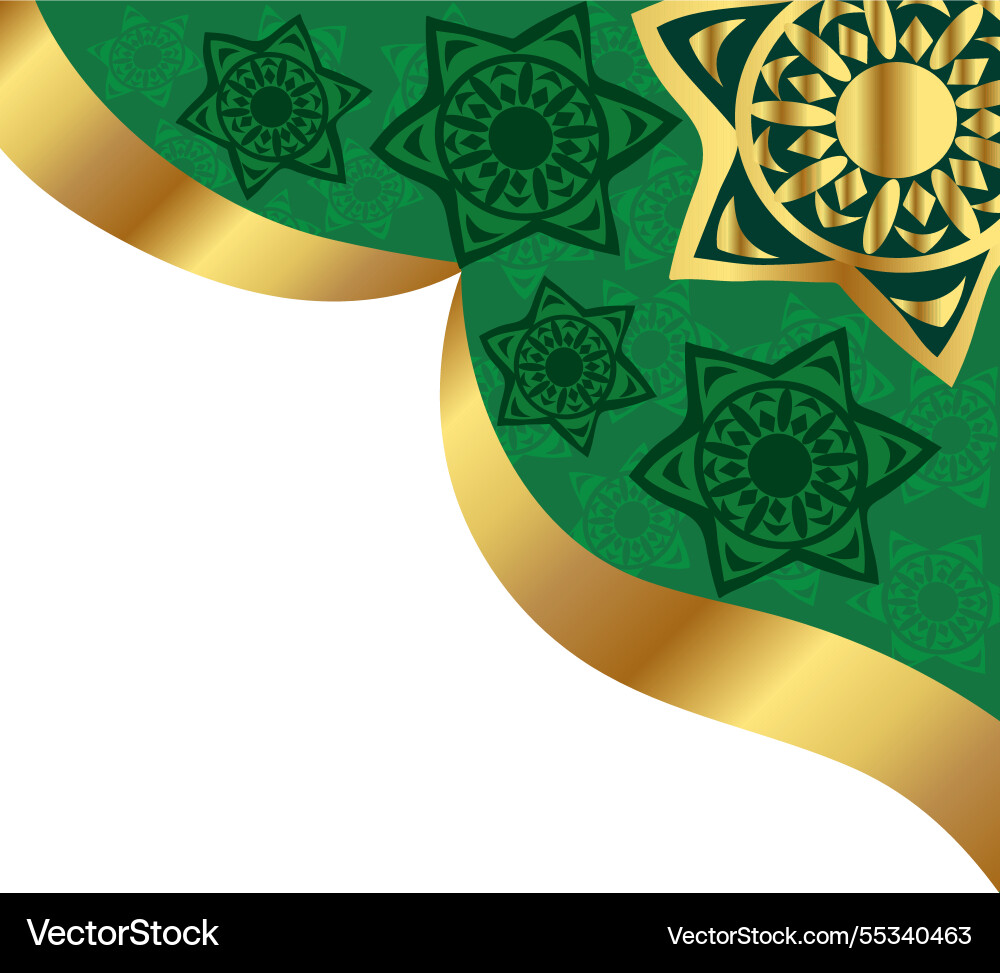Islamic border frame Royalty Free Vector Image