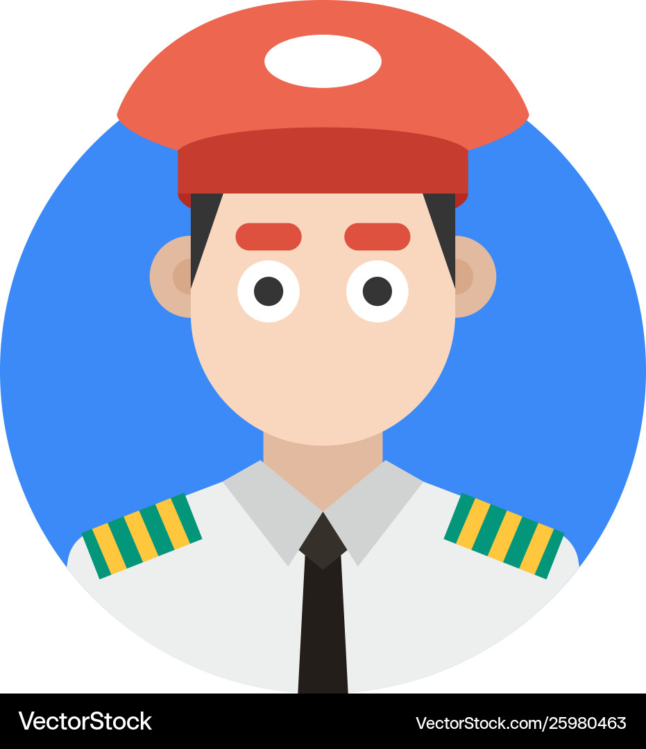 Pilot man avatar Royalty Free Vector Image - VectorStock