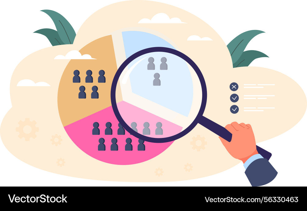 Target audience segment potential customer group Vector Image
