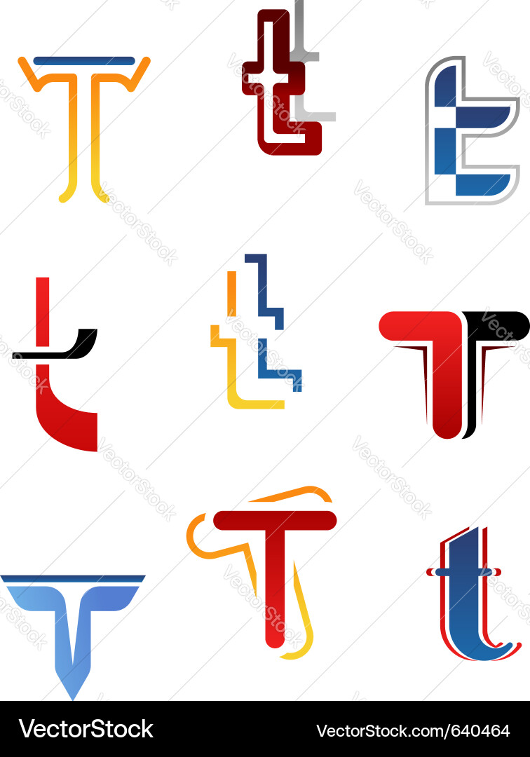 Alphabet symbols and elements Royalty Free Vector Image