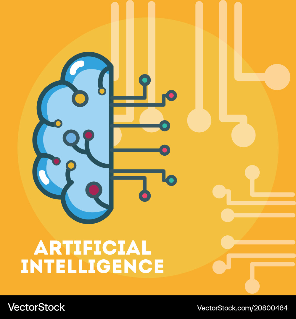 Artificial intelligence concept cartoons Vector Image