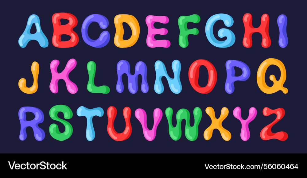 Bright colorful alphabet Royalty Free Vector Image