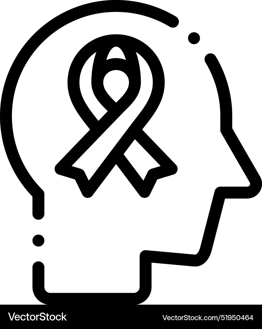 Cancer icon thin linear style design isolated on Vector Image