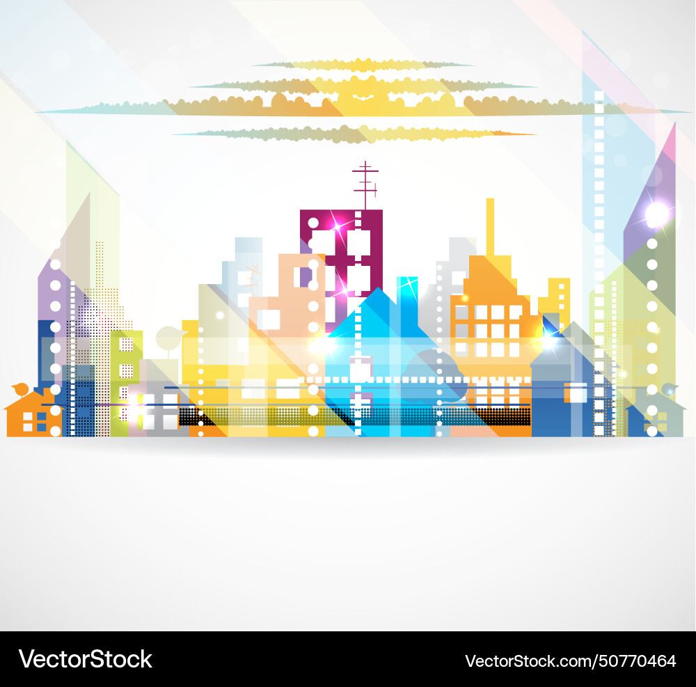 City landscape Royalty Free Vector Image - VectorStock