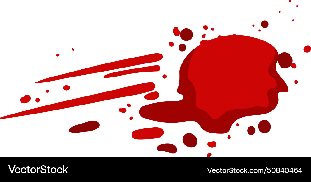 Drop blood splatter cartoon Royalty Free Vector Image