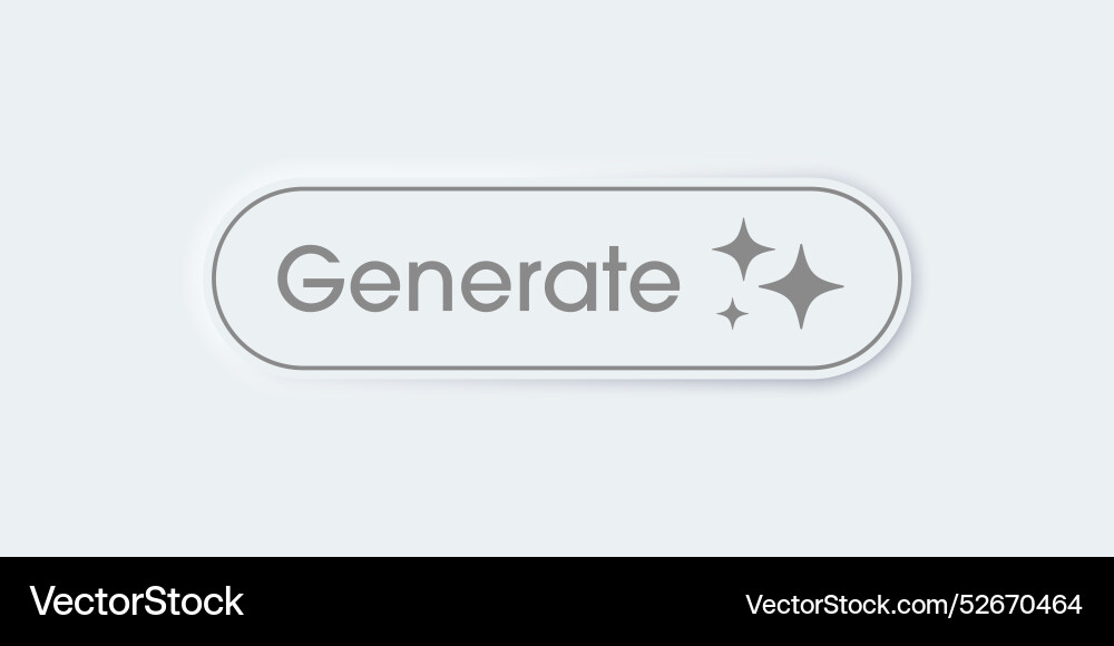 Generate ai button buttons Royalty Free Vector Image