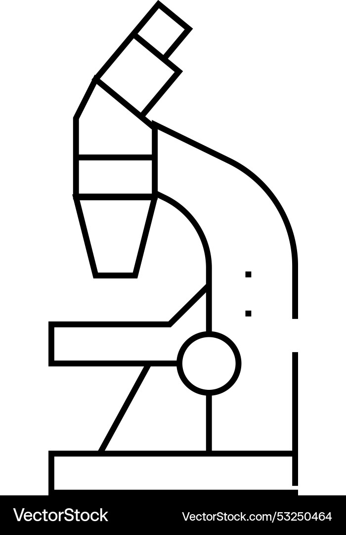 Microscope tool line icon sign Royalty Free Vector Image