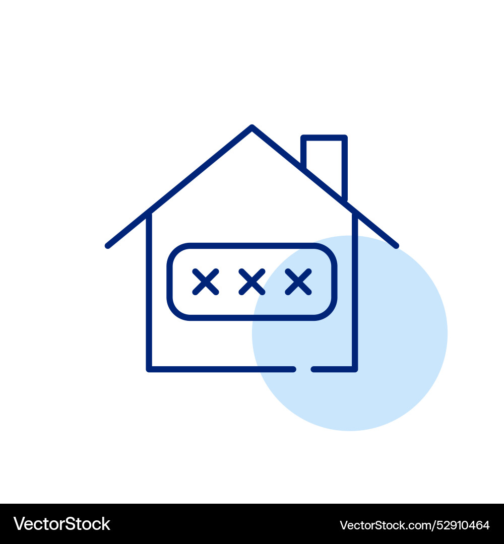 Password protected house smart lock pixel Vector Image