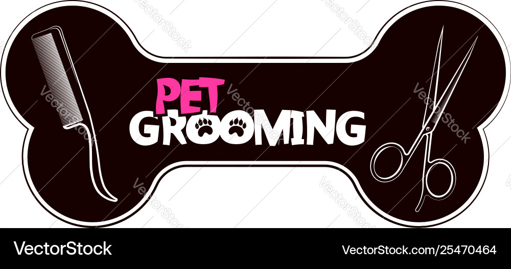 Pet grooming and care Royalty Free Vector Image
