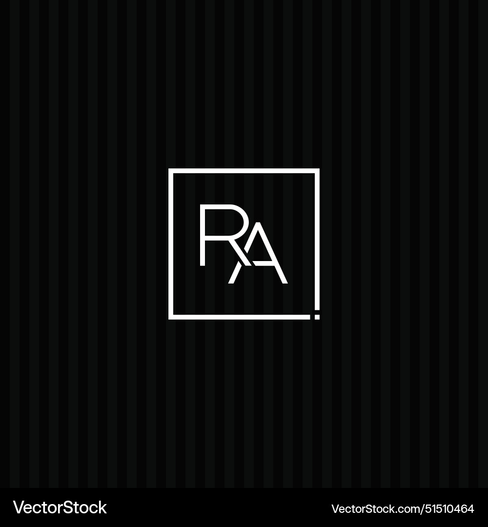 Template for initial letter ra logo Royalty Free Vector