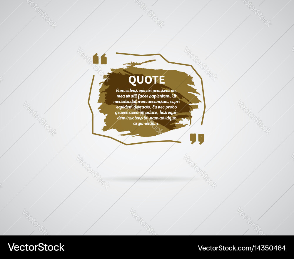 Watercolor ink splash quote blank template Vector Image