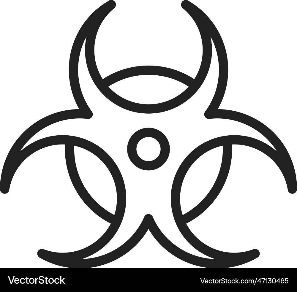 Biohazard sign icon image Royalty Free Vector Image
