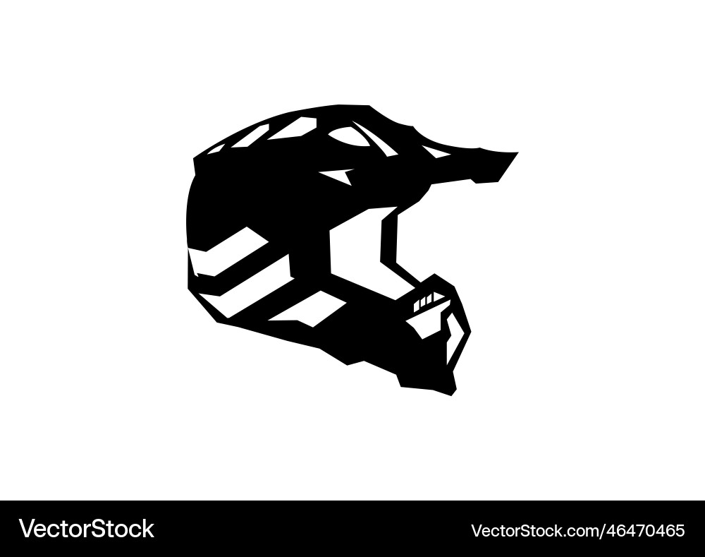 Cross motorcycle helmet Royalty Free Vector Image