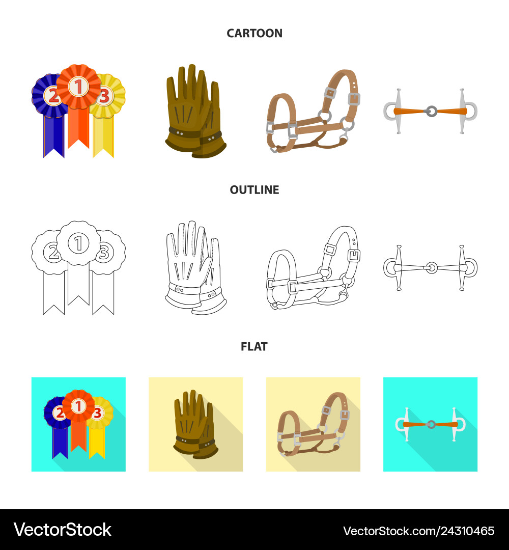 Ausrüstung und Reitsymbol Lizenzfreies Vektorbild