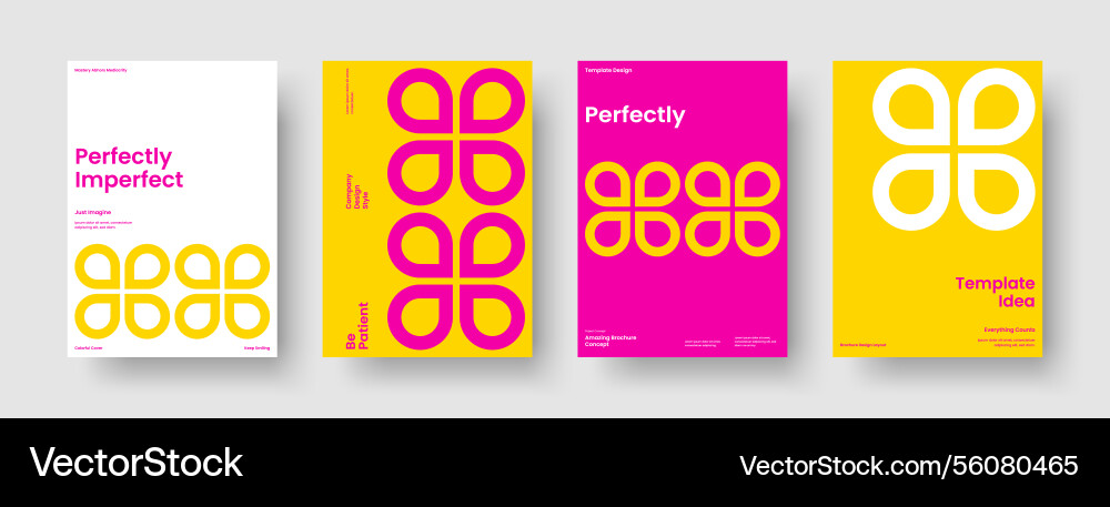 Geometric flyer template modern background layout Vector Image