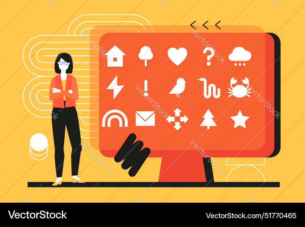 Symbols for communication - flat design style Vector Image