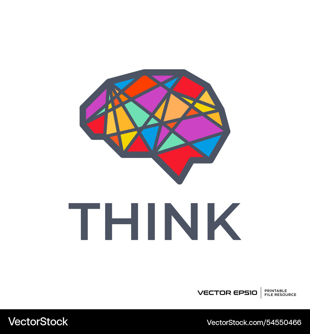 Abstract brain logo Royalty Free Vector Image - VectorStock