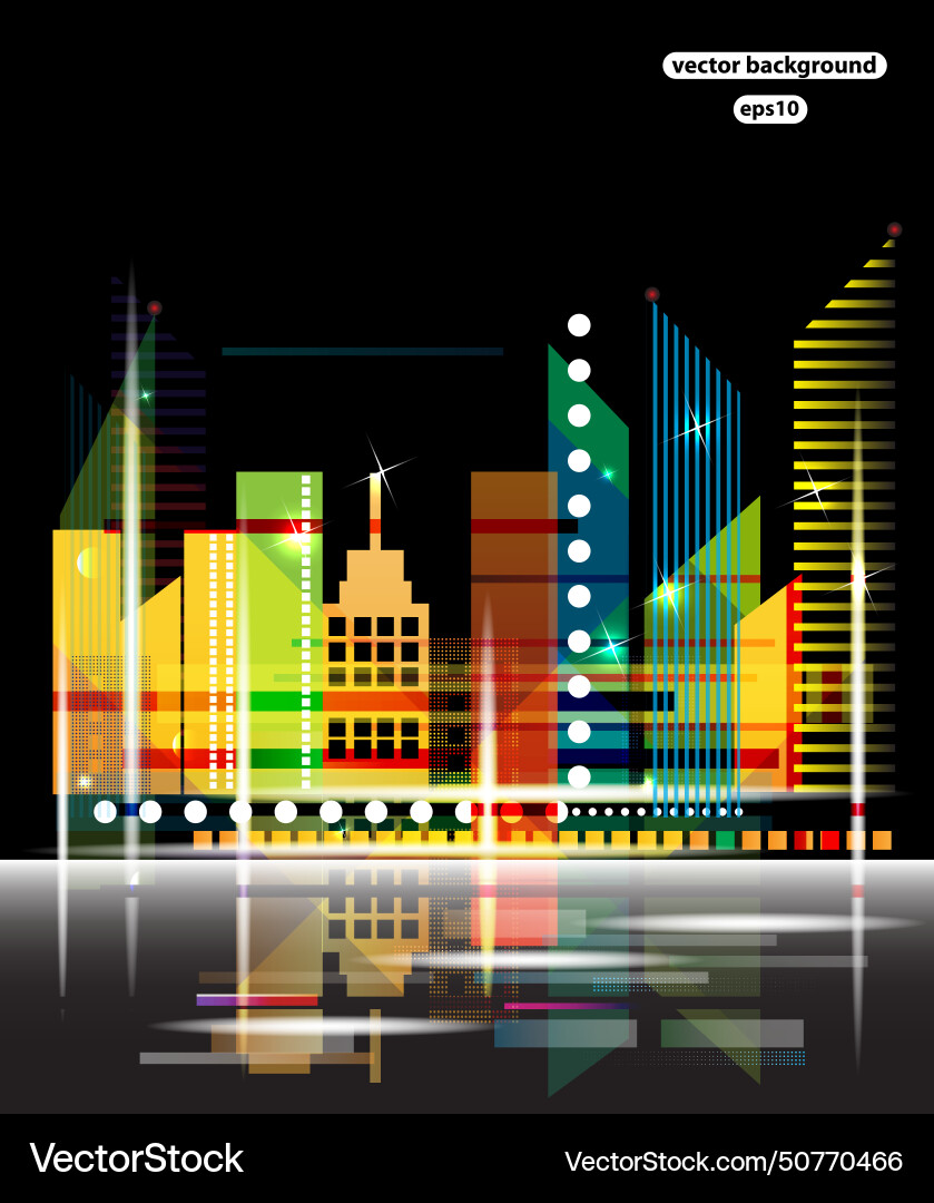 City landscape Royalty Free Vector Image - VectorStock
