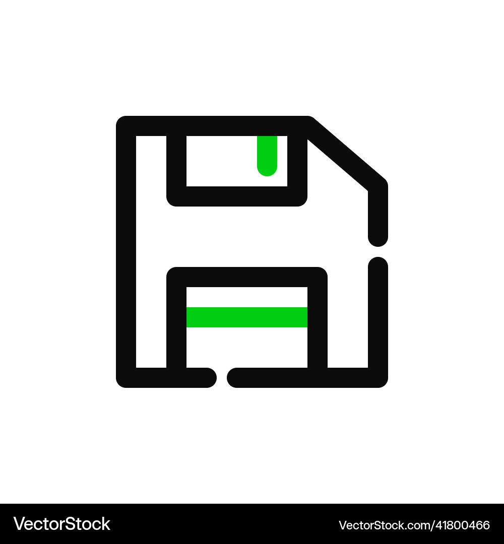 Floppy disk memory and file save symbol pixel Vector Image