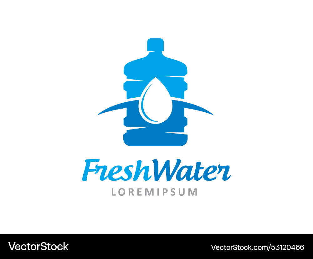 Fresh water logo symbol or icon template Vector Image