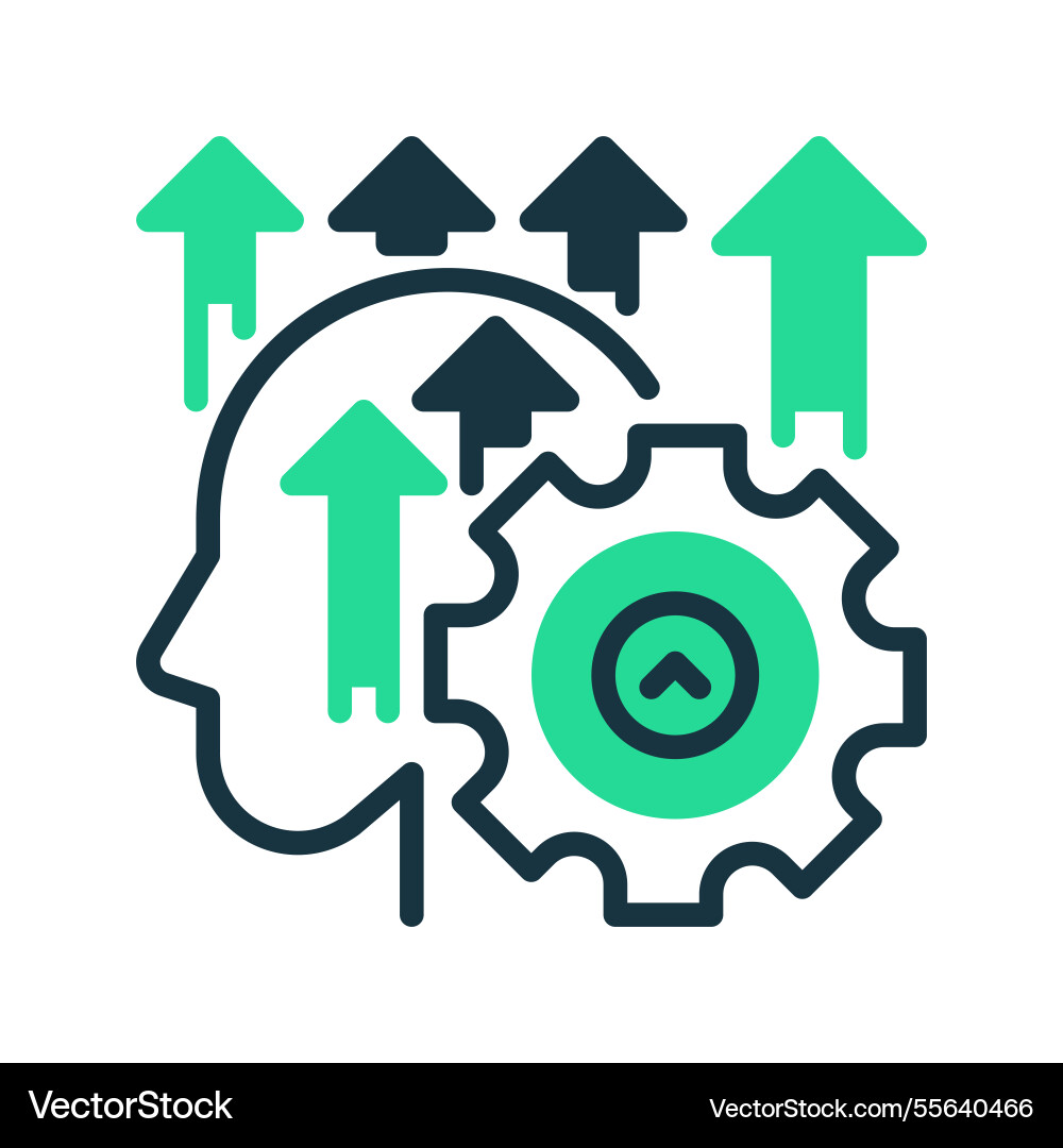 Growth mindset line icon universal creative Vector Image