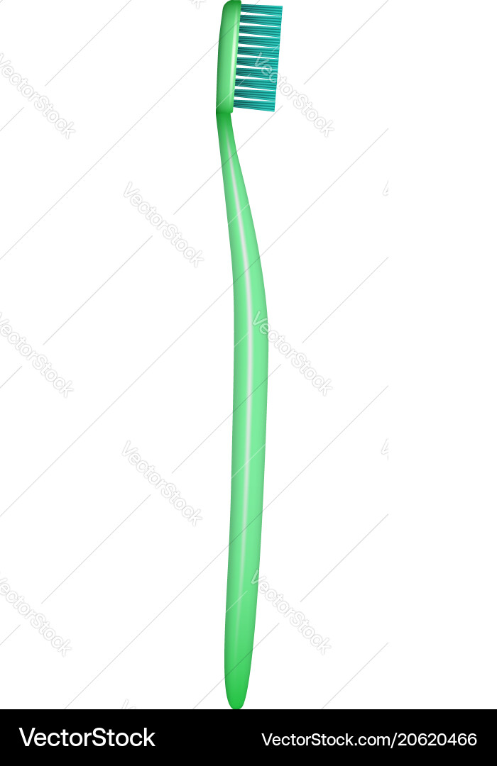 Hygiene toothbrush icon realistic style Royalty Free Vector