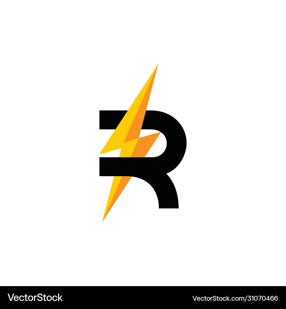 Lightning Letter R Logo
