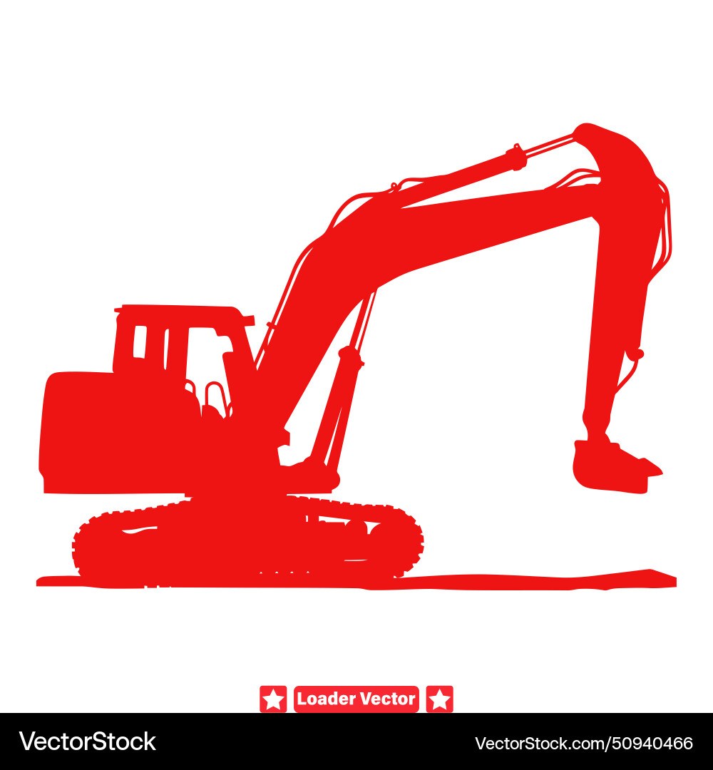 Loader equipment bundle diverse designs Royalty Free Vector