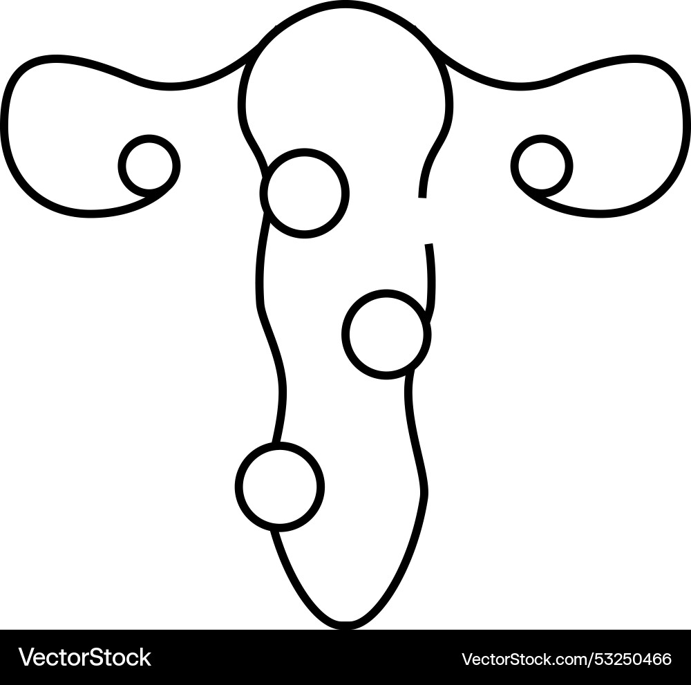 Pathology of cervix line icon Royalty Free Vector Image