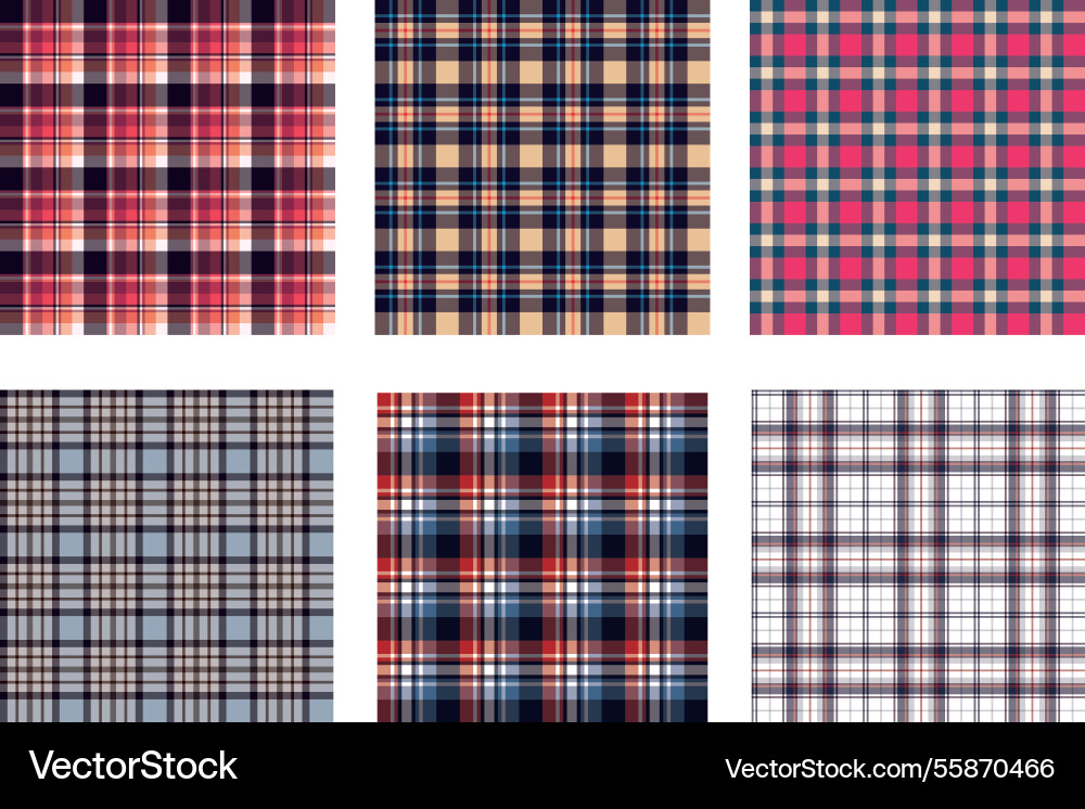 Plaid flannel checkered seamless pattern Vector Image