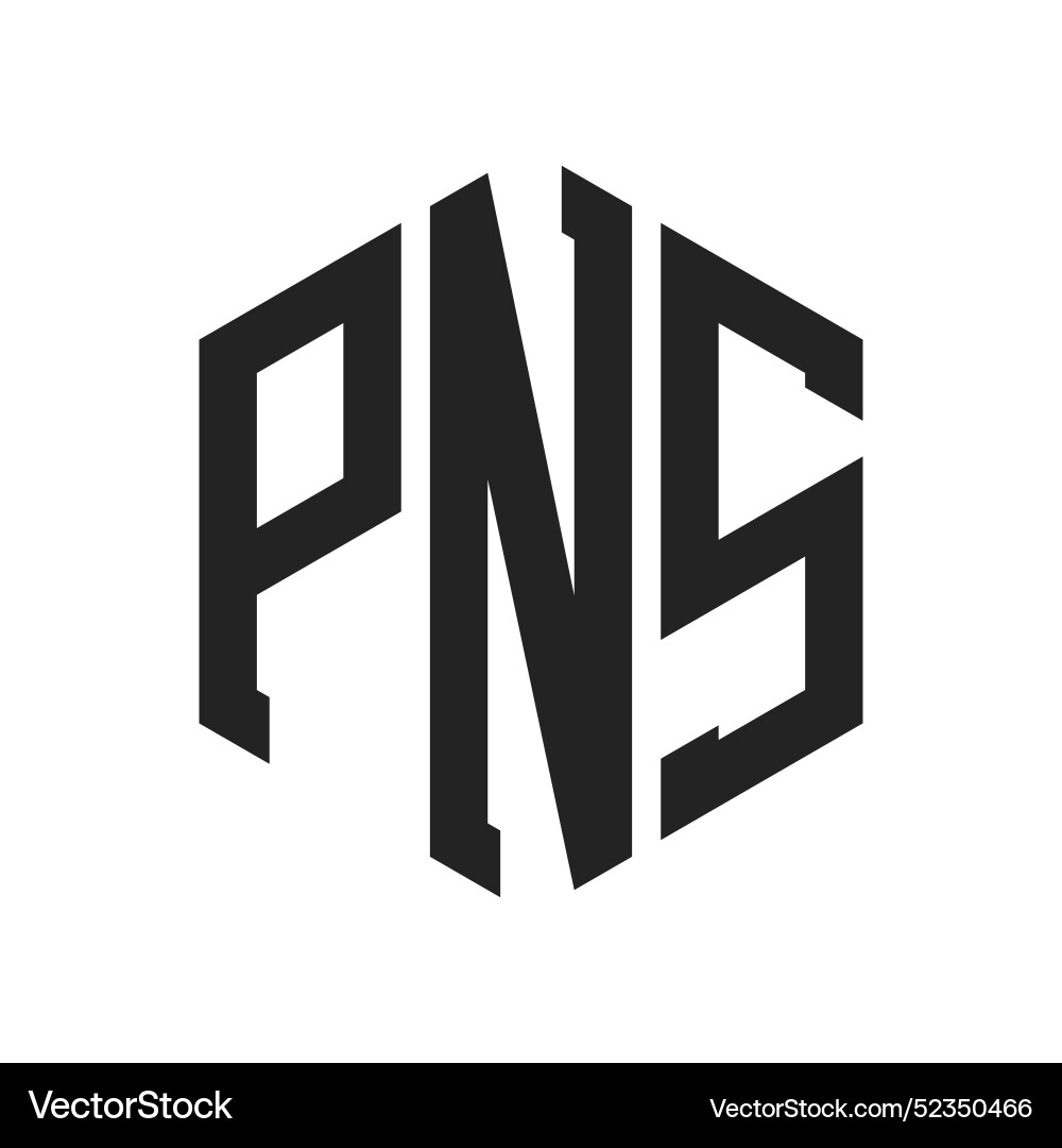 Pns logo design initial letter monogram Royalty Free Vector