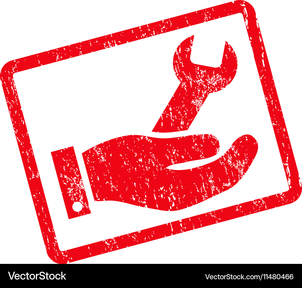 Repair service icon rubber stamp Royalty Free Vector Image