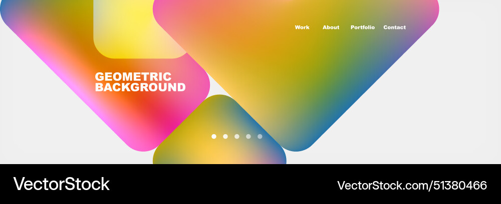 Square internet web page design template Vector Image