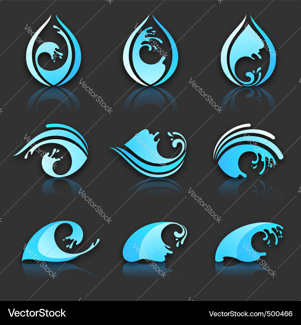 Wave logo Royalty Free Vector Image - VectorStock