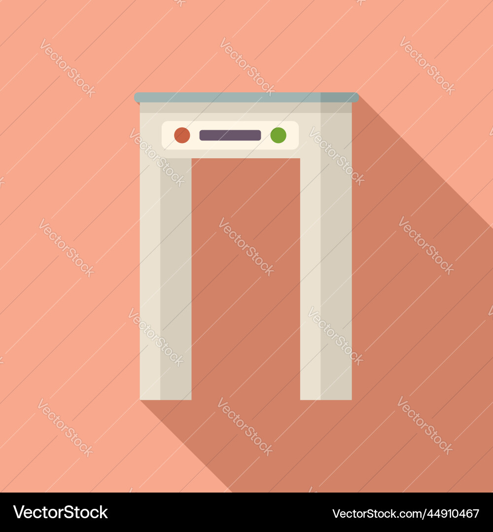 Airport scanner icon flat flight transfer Vector Image
