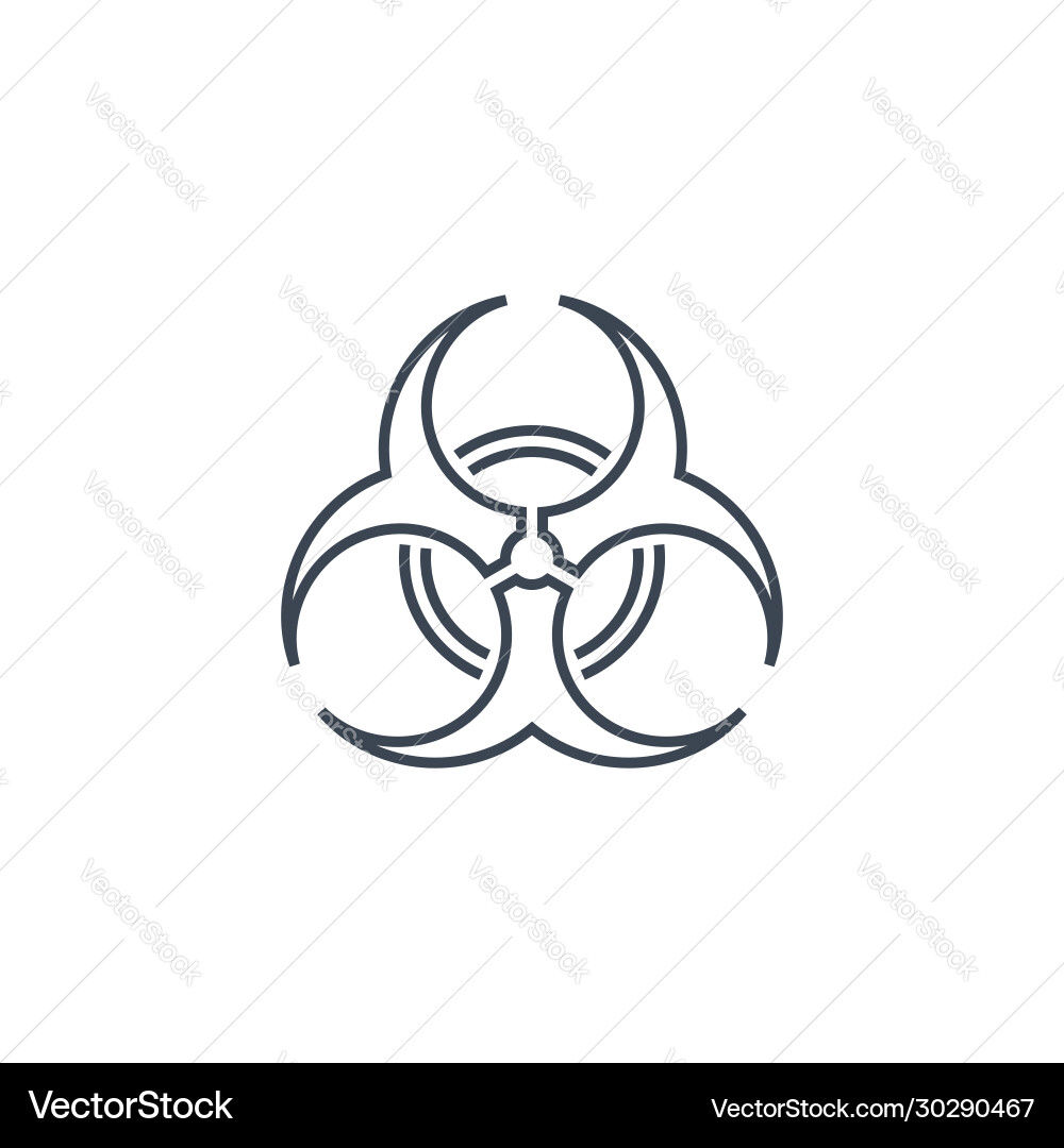 Biological hazard icon Royalty Free Vector Image