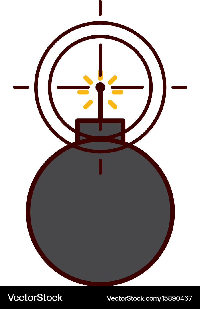 Explosive boom with target Royalty Free Vector Image