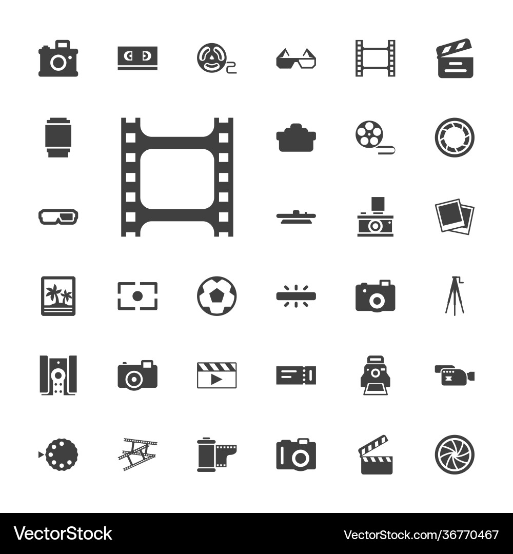 Film Icons Lizenzfreies Vektorbild - VectorStock