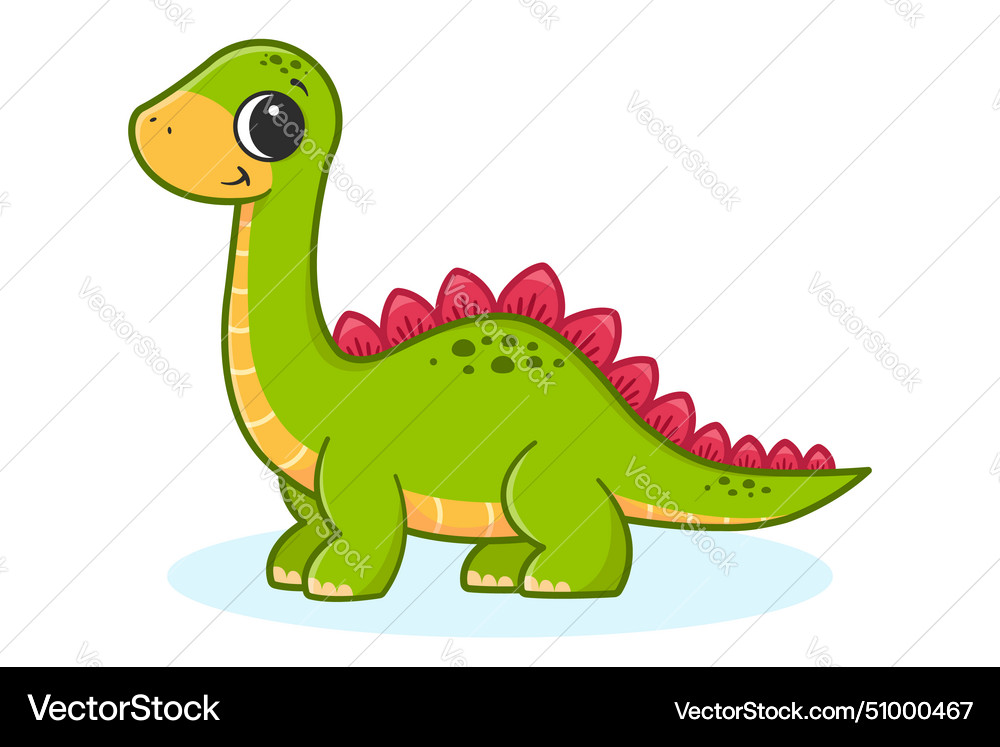 Little cute dinosaur for children Royalty Free Vector Image