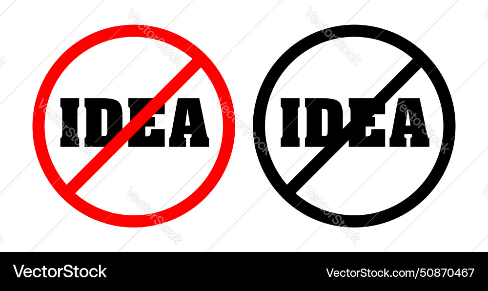 No idea sign new innovative symbol Royalty Free Vector Image