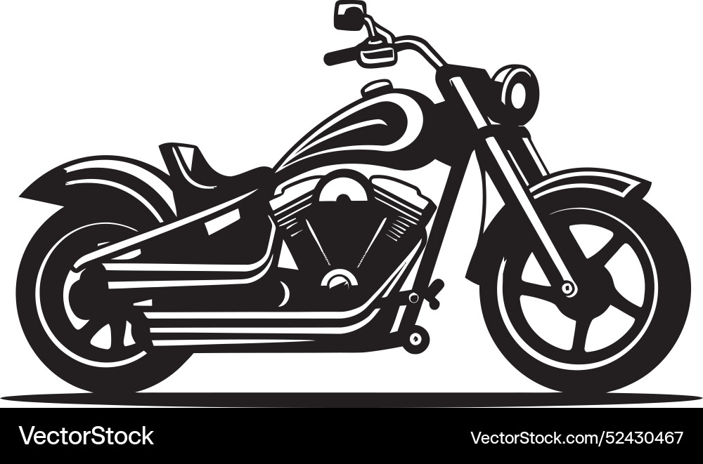 Outlined moto posecustomized street racer Vector Image