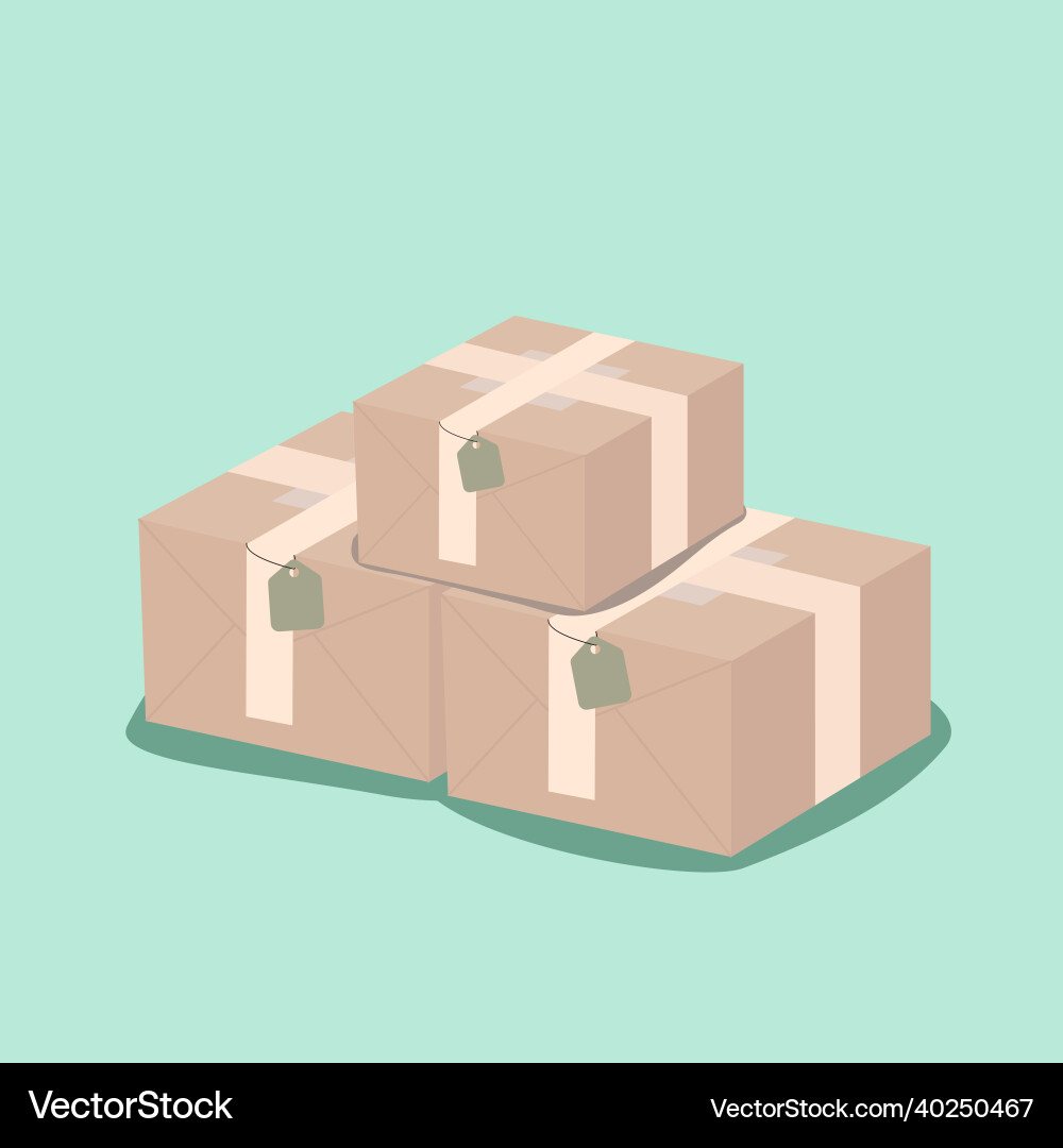 Parcel-box xa Royalty Free Vector Image - VectorStock