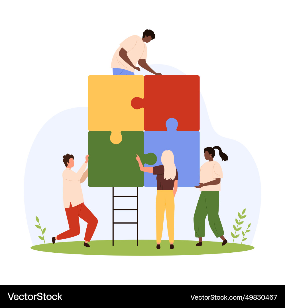 Team building business organization Royalty Free Vector