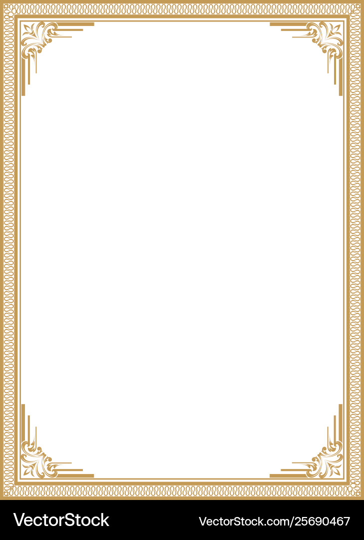 Vintage Filigree Frame Royalty Free Vector Image