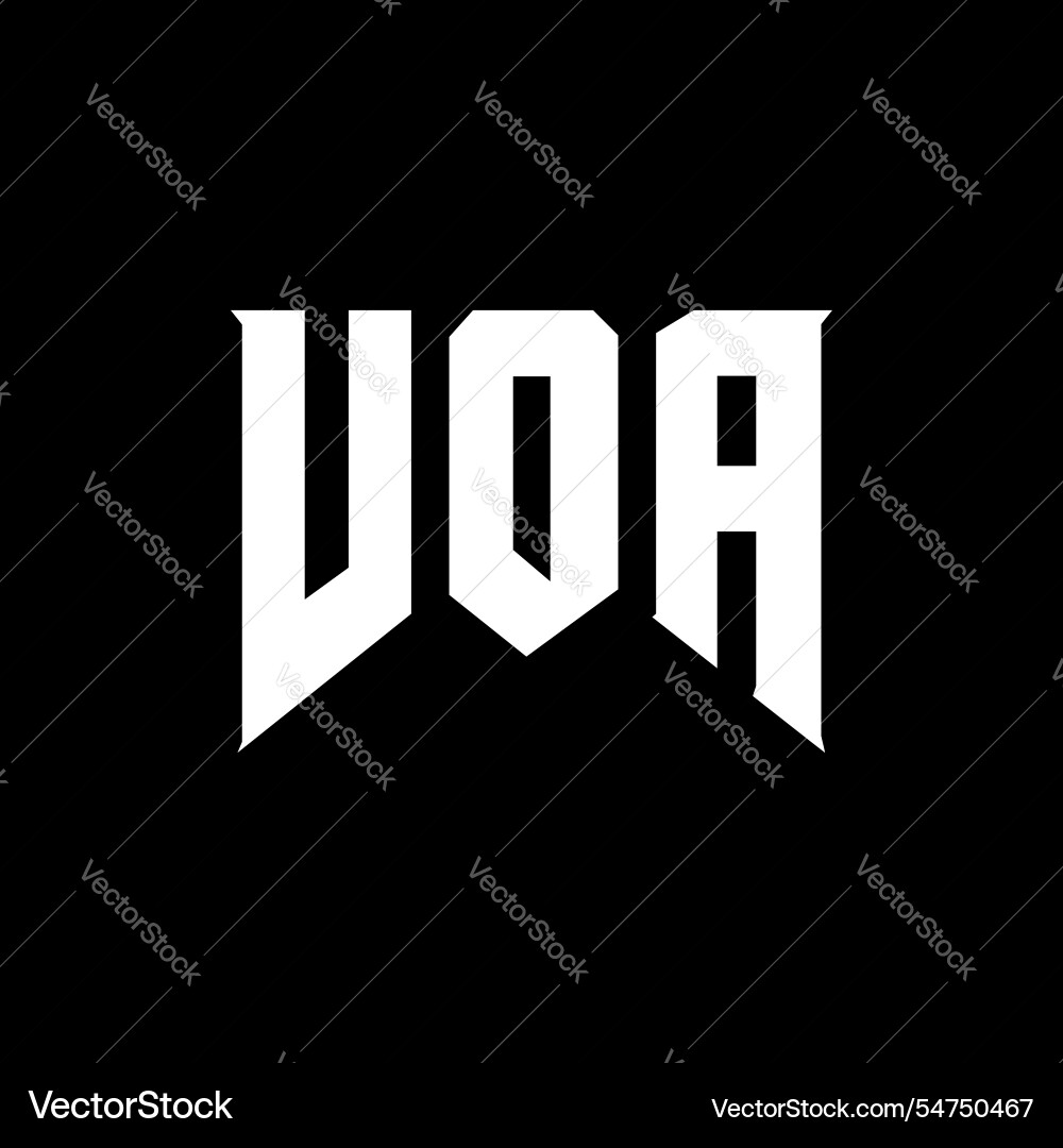 Voa letter logo design for technology company Vector Image