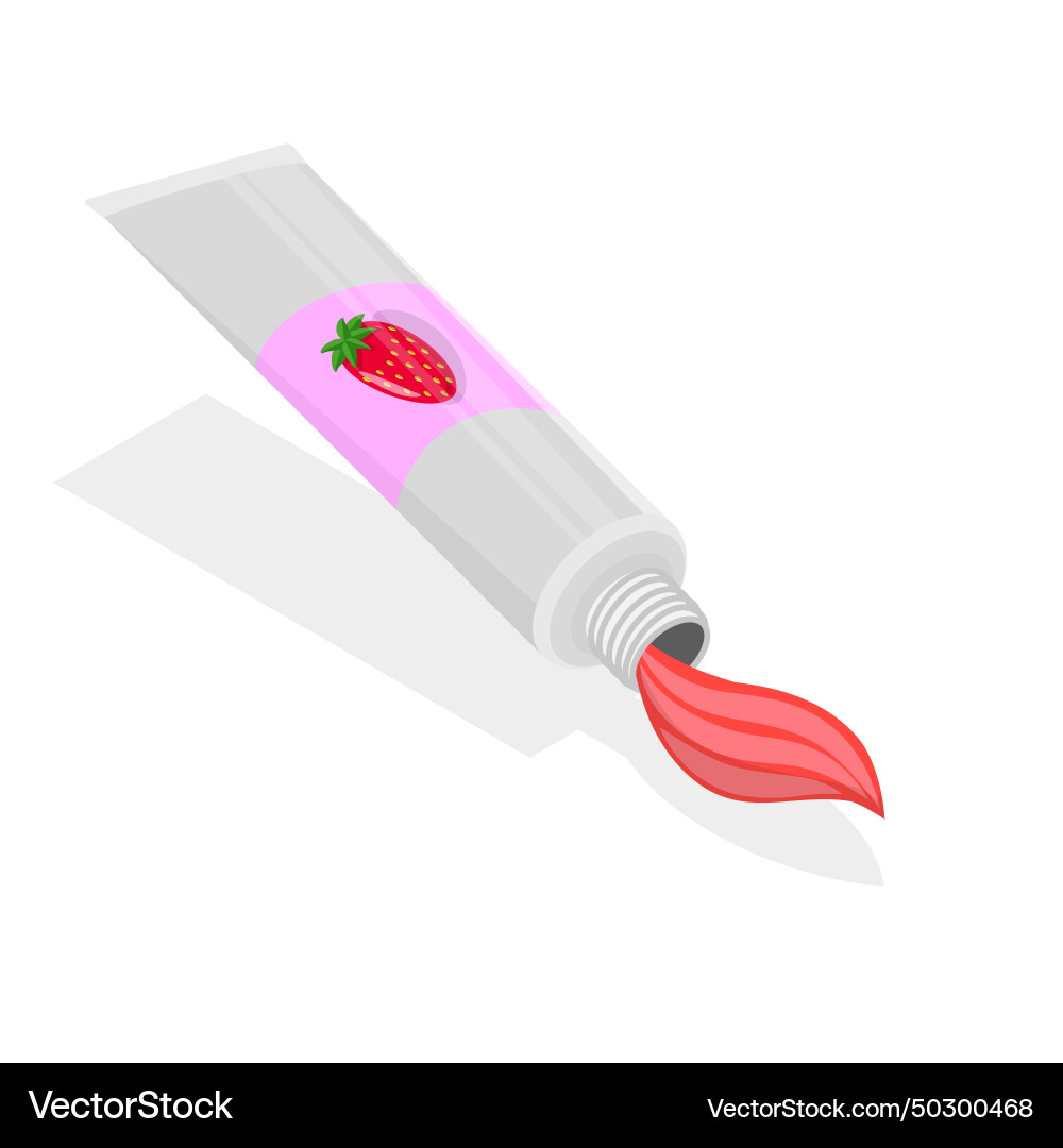 3d isometric flat set of toothpaste Royalty Free Vector